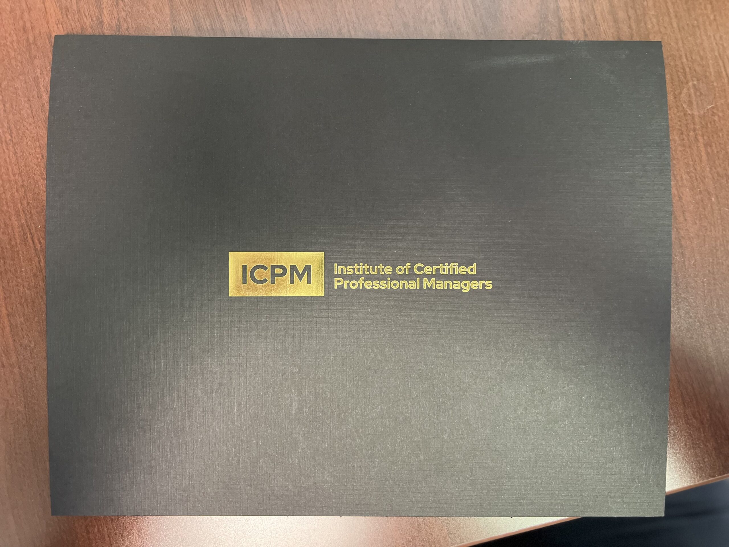 Certification Diploma Folder - ICPM